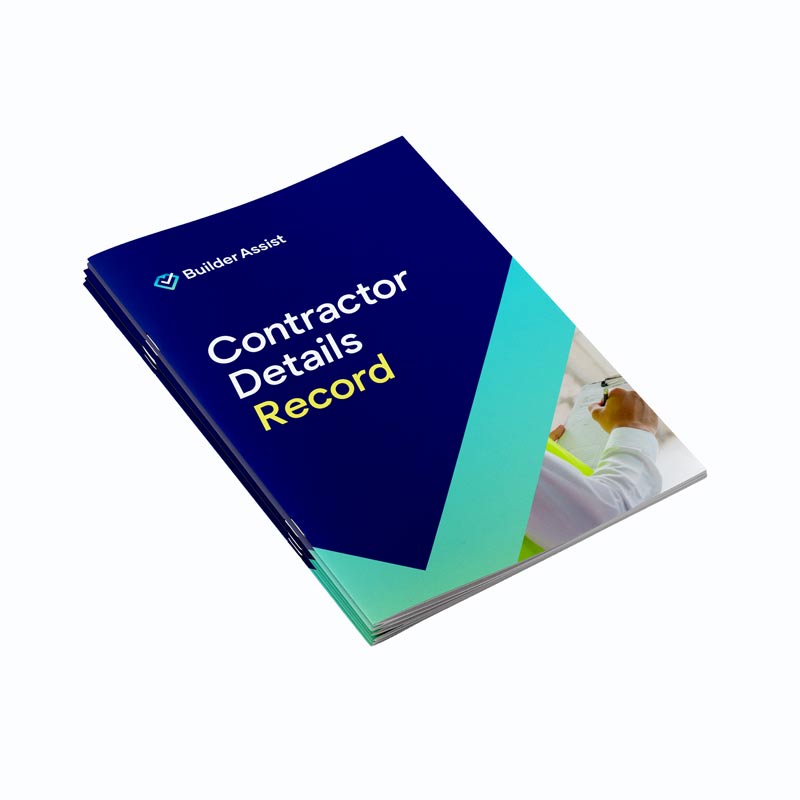 Record Details With Contractor Register Template | Builder Assist